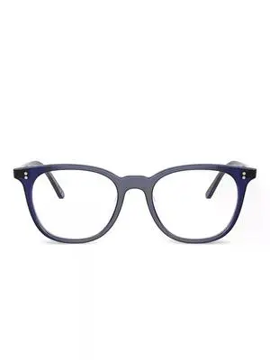 Oliver Spencer Rectangle-frame Glasses - Blue