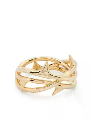 SHAUN LEANE Rose Thorn Triple Band Ring - Gold