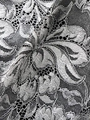 Rabanne Cropped Scalloped Stretch-lace Top - Silver