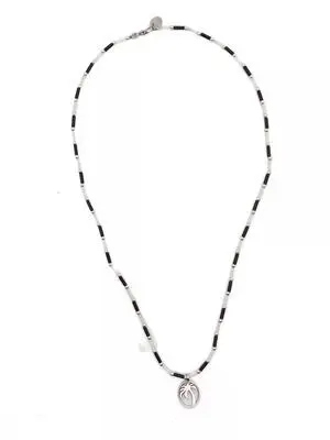 Palm Angels Palm-tree Beaded Necklace - Black