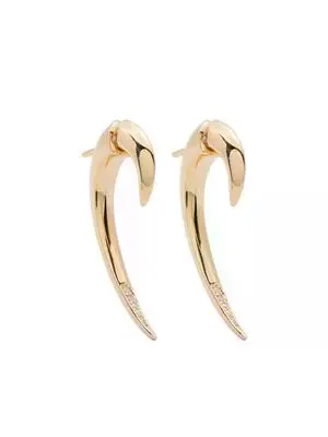 SHAUN LEANE Hook Diamond Earrings - Gold