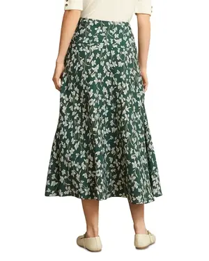 HOBBS LONDON Kiara Printed Skirt - Green Multi