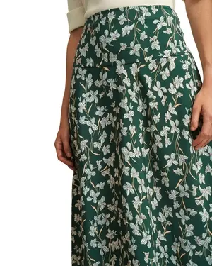 HOBBS LONDON Kiara Printed Skirt - Green Multi