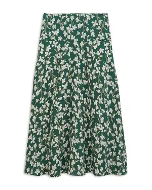 HOBBS LONDON Kiara Printed Skirt - Green Multi