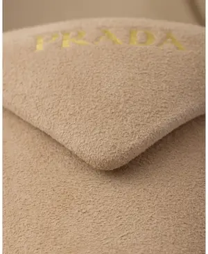 Prada Suede Slingback Pumps With Logo Detail - Neutral