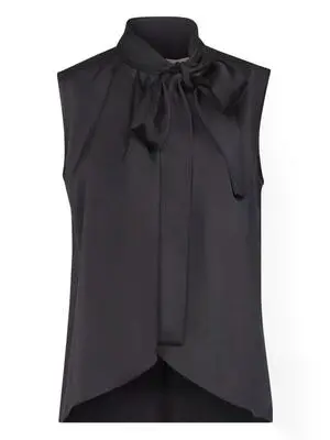 BLANCA VITA Lavallière-collar Top - Blue