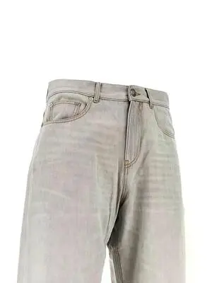 Palm Angels Five-pocket Jeans With Tonal Stitching