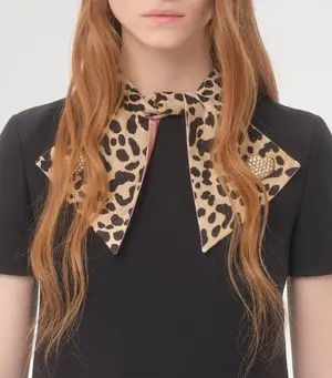 Valentino Garavani Wool-silk Leopard-tie Mini Dress