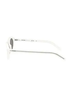 Prada Round Frame Sunglasses - Talc