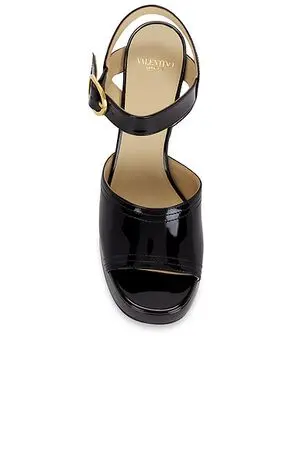 Valentino Garavani Fawcette Patent Leather Platform Sandals