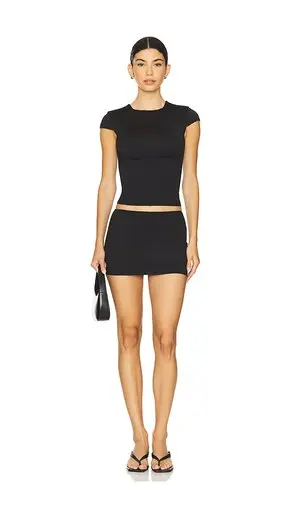 LOVERS AND FRIENDS The Mia Top Short Sleeve Jersey Top - Black