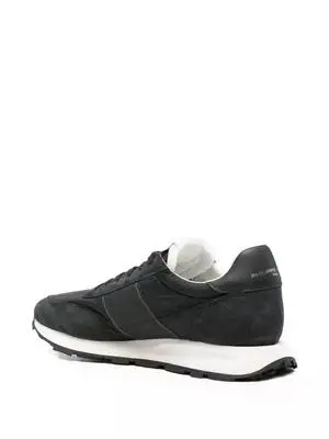 Philippe Model Tour Panelled Suede Sneakers - Black