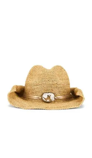 FLORABELLA Kelli Cowboy Hat - Natural & Silver