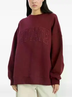 ROTATE BY BIRGER CHRISTENSEN Embroidered Crew-neck Sweatshirt