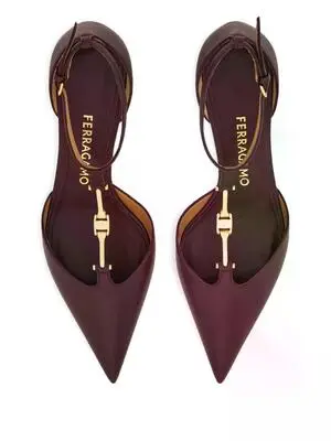FERRAGAMO 40mm T-strap Buckle Pumps - Red