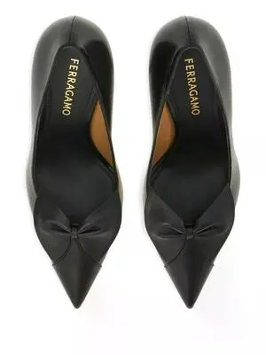 FERRAGAMO 70mm Bow Pointed Pumps