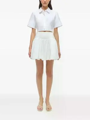Simkhai Pippa Bubble-hem Mini Skirt - White