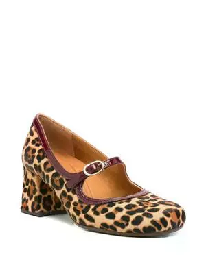 Chie Mihara 60mm Leopard-print Block-heel Pumps