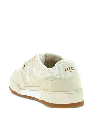 Fendi Ff-jacquard Low-top Sneakers - Neutrals