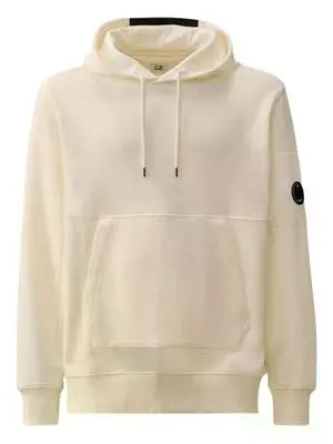 C.P. COMPANY Logo-patch Cotton Hoodie - White