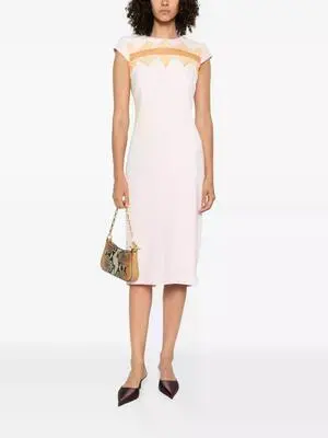 Alexander McQueen Lace-insert Midi Dress