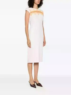 Alexander McQueen Lace-insert Midi Dress