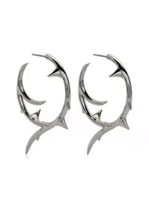 SHAUN LEANE Large Rose Thorn Hoop Earrings