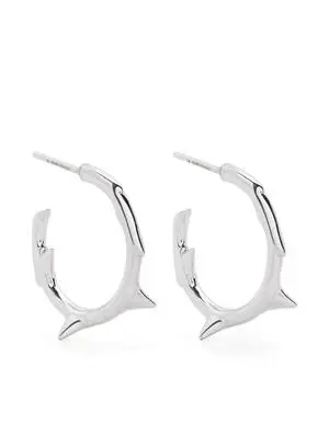 SHAUN LEANE Small Rose Thorn Hoop Earrings - Silver