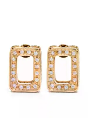 Marni Square-frame Diamond Earring - Gold