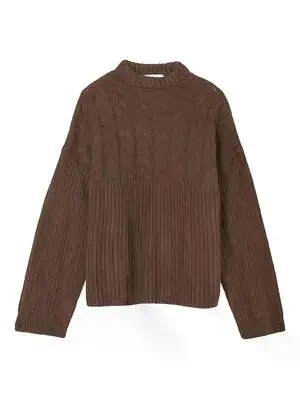 Cecilie Bahnsen Cable-knit Ribbed Sweater