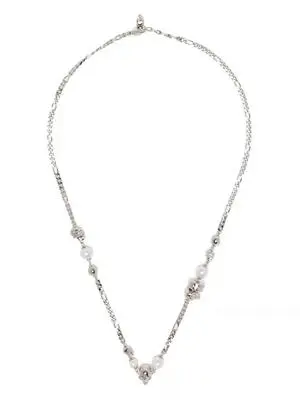 Alexander McQueen Skull-charm Curb-chain Necklace - Silver