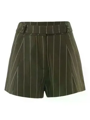 LA SEMAINE Pinstripe Zip Shorts