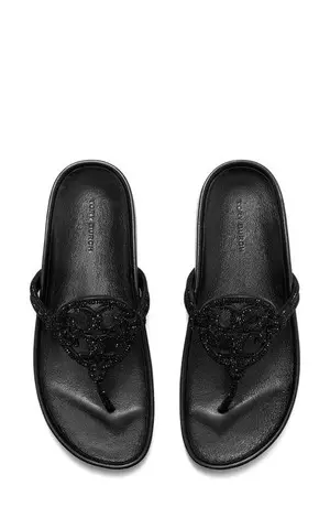 Tory Burch Miller Cloud Knotted Pavé Sandal - Perfect Black