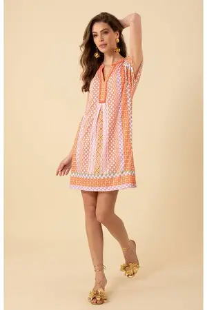 Hale Bob Malaysia Jersey Beaded Dress - Orange