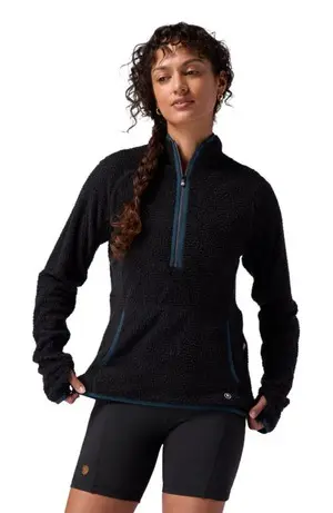 BACKCOUNTRY Highliner PrimaLoft Air-Perm Fleece 1/4-Zip Black