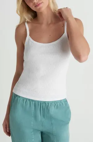 Hurley Pointelle Cotton Tank