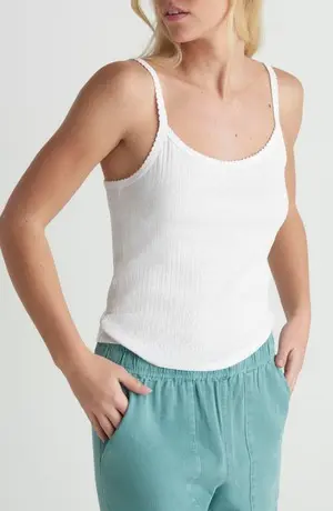 Hurley Pointelle Cotton Tank