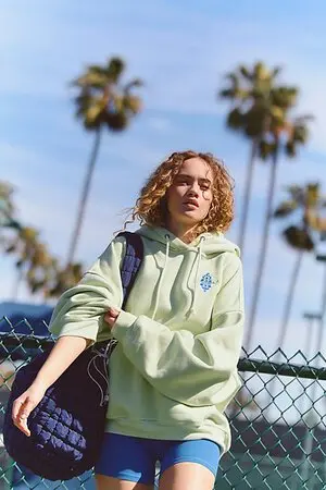 Free People Logo Hoodie - Whipped Lime Combo