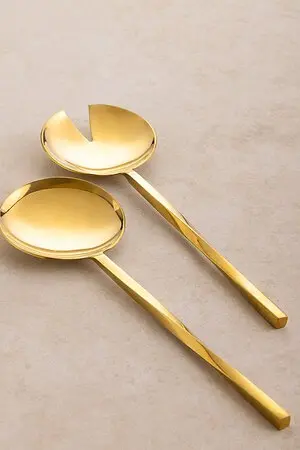 GAURI KOHLI Oslo Salad Servers - Gold