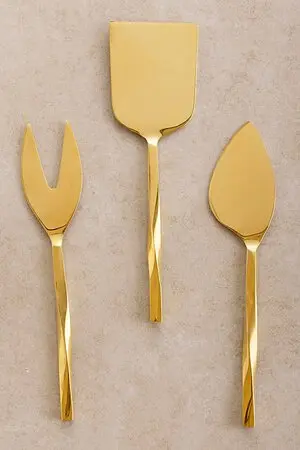 GAURI KOHLI Oslo Cheese Knives - Gold