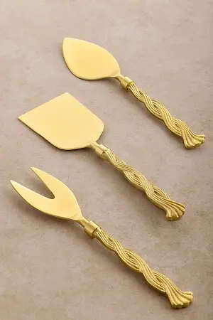 GAURI KOHLI Santiago Cheese Knives - Gold