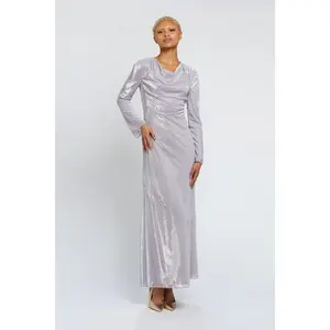 DASKA Lily Maxi Dress - Silver