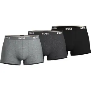 BOSS 3-pack Power Stretch Cotton Trunks - Open Grey
