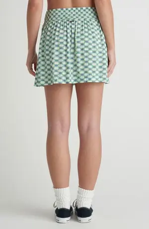 Hurley Checked Print Miniskirt
