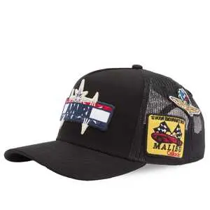 Amiri Station Patch Trucker Cap - Black