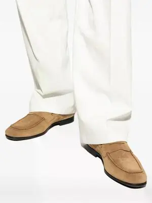 TOD'S Penny Suede Loafers - Neutrals