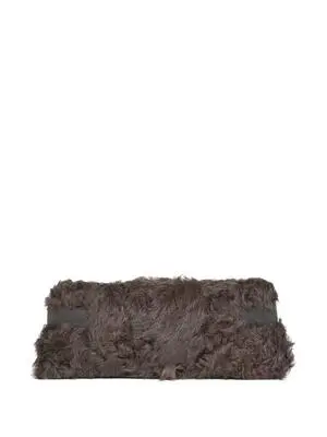 Brunello Cucinelli Wavy Shearling Clutch Bag