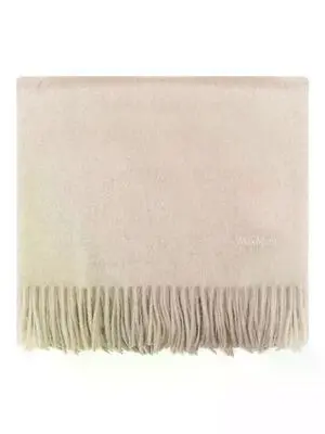 Max Mara Fringed Cashmere Scarf Neutrals