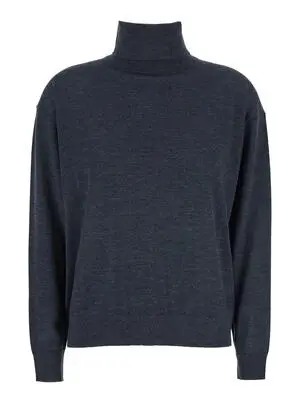 SEMICOUTURE Semicouture Turtleneck Wool Sweater - Grey