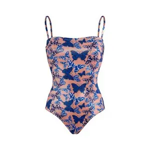 Vilebrequin Bustier One-piece Swimsuit Disco Butterfly - Blush